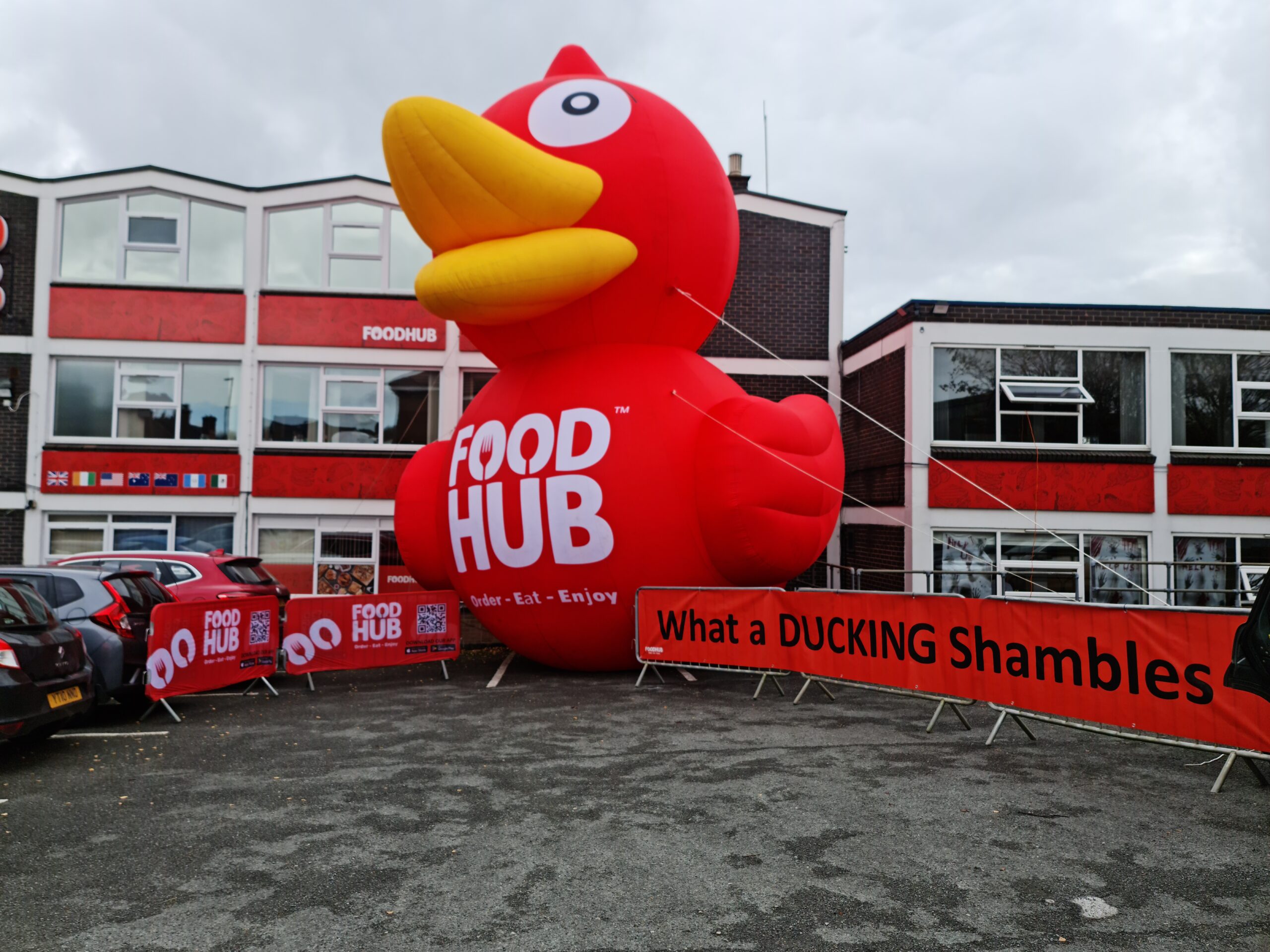 Foodhub's Office Photo shoot - Bloon | Inflatable and Aerial Marketing